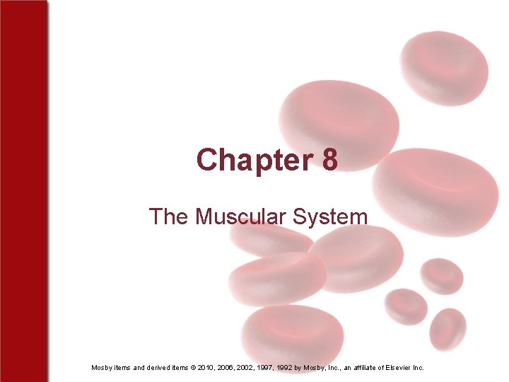 Chapter 8 The Muscular System Mosby items and