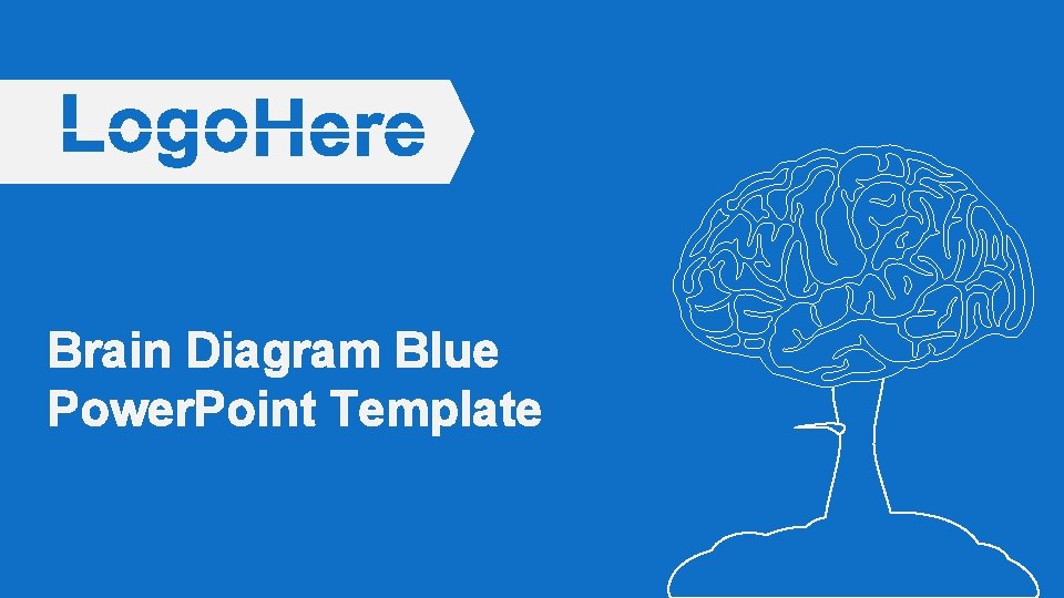 Brain Diagram Blue Power Point Template Brain Diagram