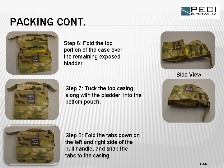 Detachable Modular Flotation System DMFS PACKING INSTRUCTIONS 1