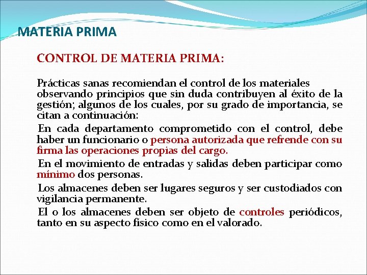 MATERIALES DIRECTOS O MATERIA PRIMA CPC DARIO ROJAD