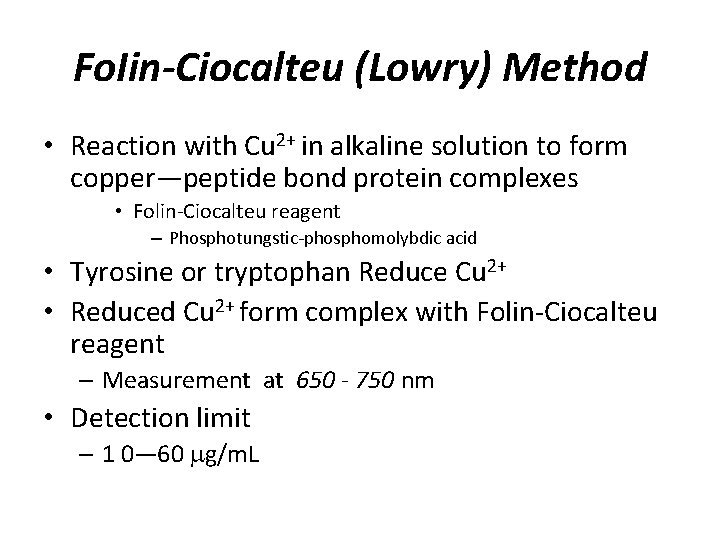 Total Protein Measurement methods Human proteins More than