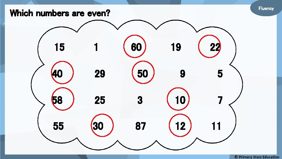 YEAR 2 Multiplication Division Divide by 2 Odd