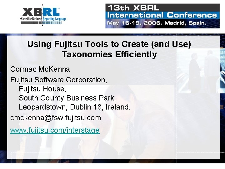 Using Fujitsu Tools to Create and Use Taxonomies