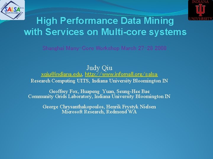 High Performance Data Mining with Services on Multicore