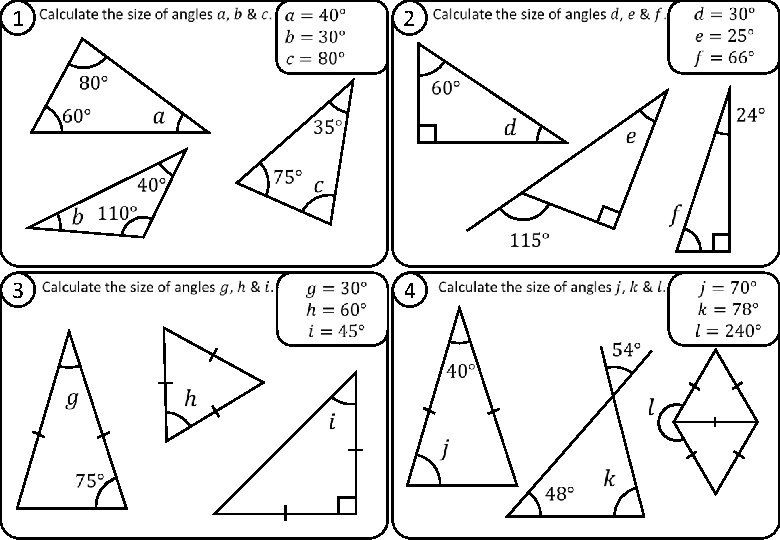 Angles Triangles Relay Race In this competitive activity
