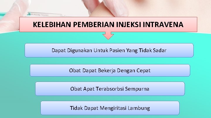 INTRAVENA SEJARAH INJEKSI INTRAVENA Prosedur injeksi pertama kali