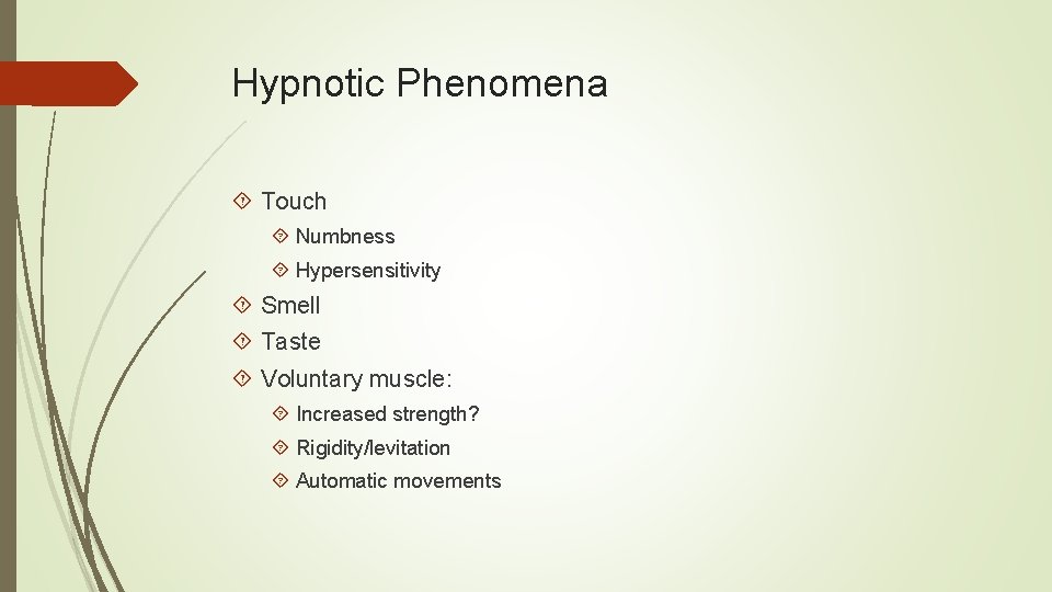 Why use hypnosis clinically Utilizing hypnotic phenomena applications