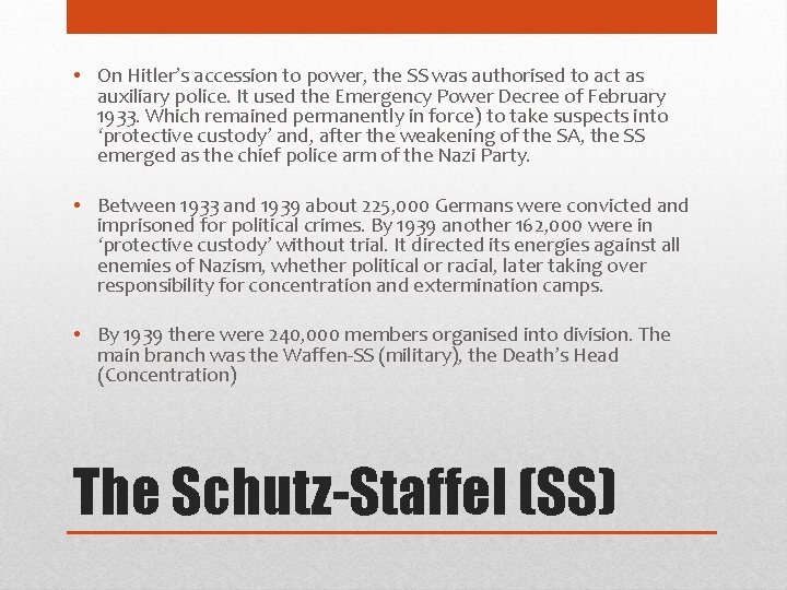 TERROR Nazi Police State Until 1933 each state