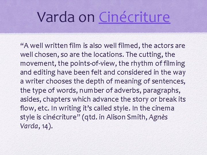 Introducing Agns Varda Biography Born 1928 in Brussels