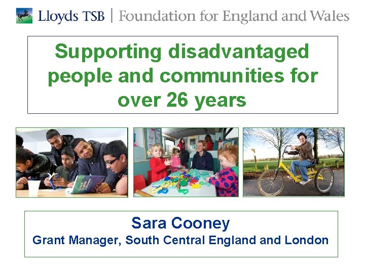 Supporting disadvantaged people and communities for over 26