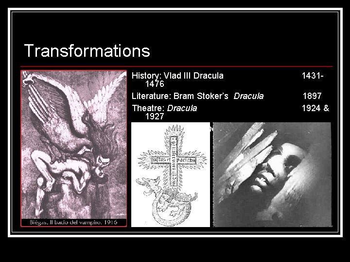 Dracula History Myth and Literature Transformations History Vlad