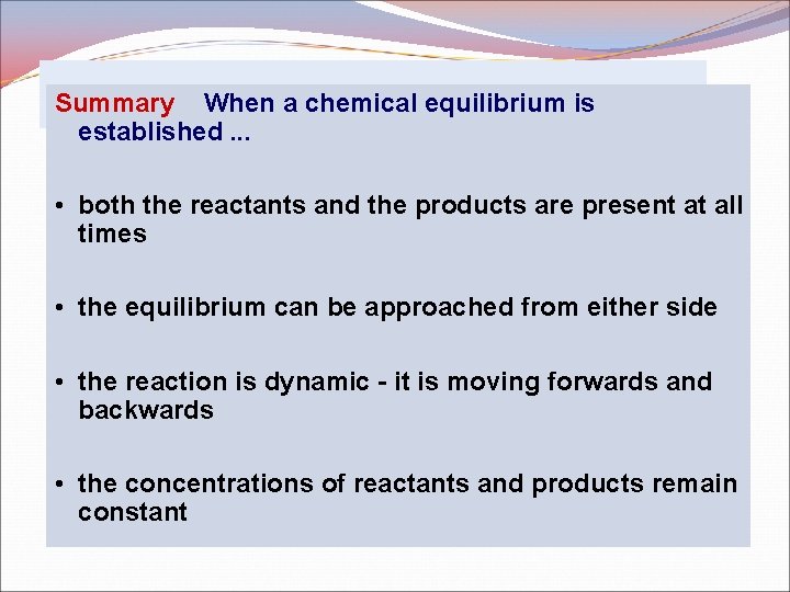 Chemical Systems in Equilibrium Chapter 7 What is