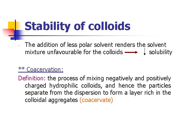 Electric Properties Of Colloids n n Particles dispersed