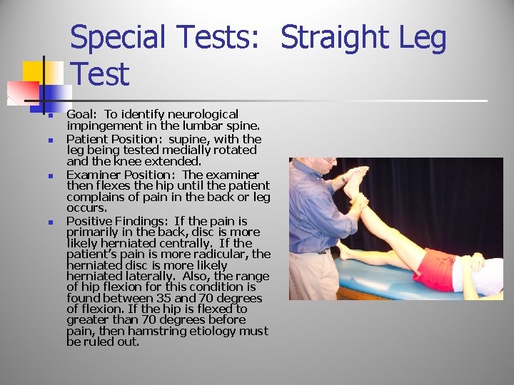 Spine Evaluation John M Lavelle DO History n