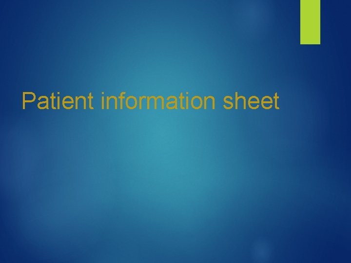 Patient information sheet Principles of Good Clinical Practice