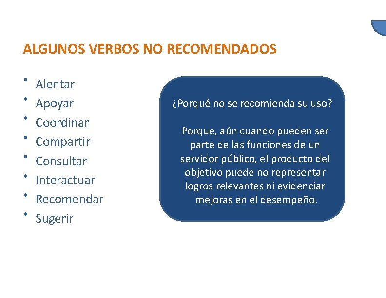 Establecimiento de metas de desempeo en el marco