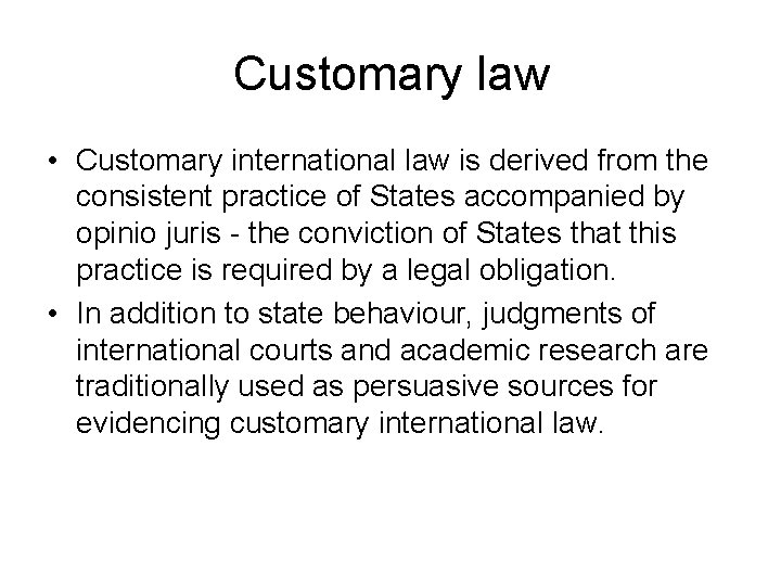 Introduction to public international law International law State