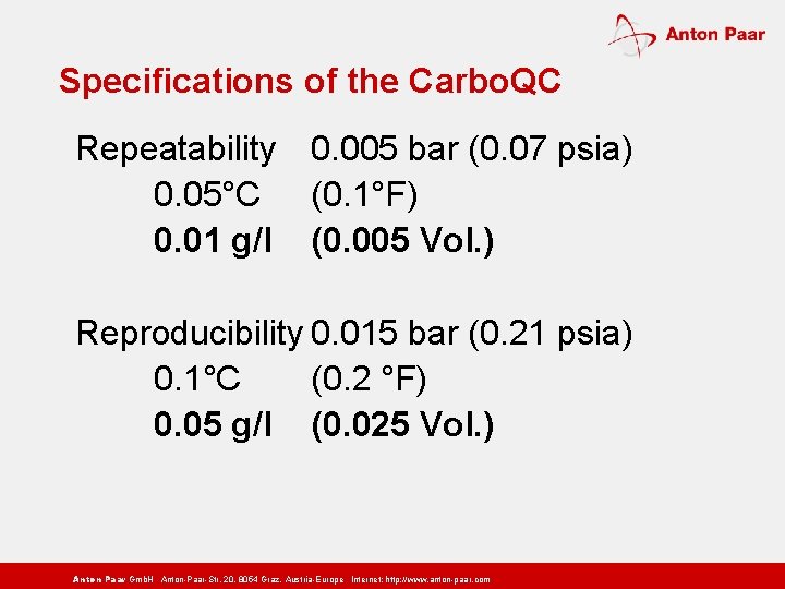 Carbo QC Lab and atline Beverage Carbonation Meter
