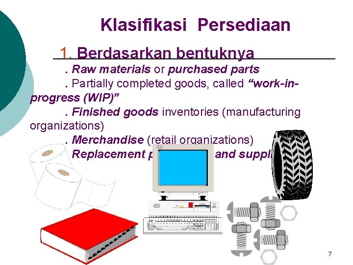 Pengelolaan Manajemen Persediaan Pengertian Persediaan Suatu aktiva yang