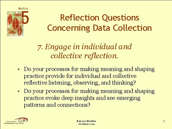 Module 5 Reflection Questions Concerning Data Collection 1