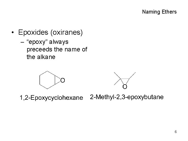 CH 18 Ethers and Epoxides Renee Y Becker