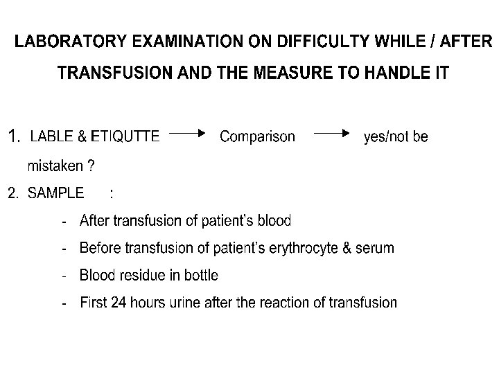 Pemeriksaan Laboratorium Sebelum Transfusi Darah dan Pada Reaksi