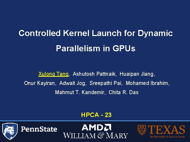 Controlled Kernel Launch for Dynamic Parallelism in GPUs