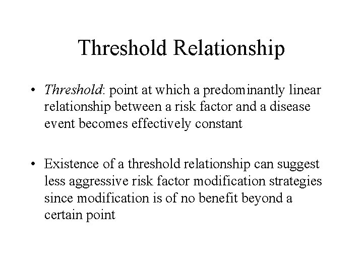 Biases in identifying risk factor thresholds A new
