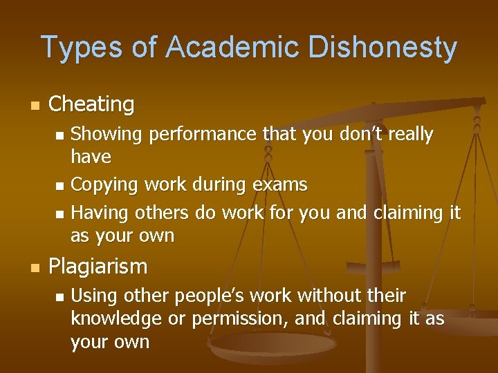 Academic Honesty and Plagiarism Giving credit where its