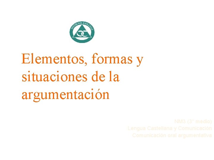 Elementos formas y situaciones de la argumentacin NM