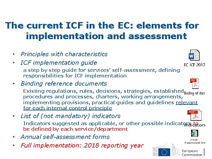 Assessing the Internal Control Framework The practice of