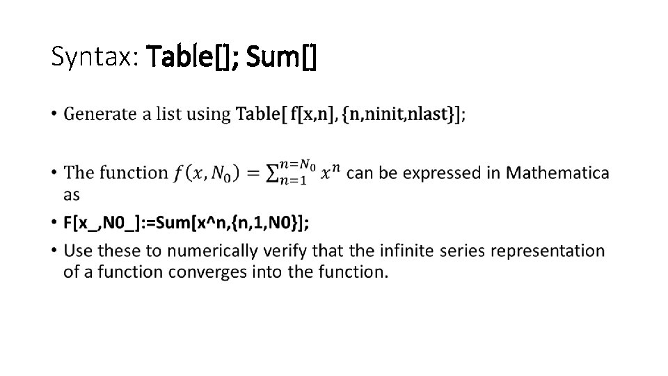 Plot functions Plot a function with single variable