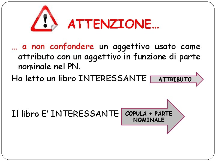 LA SINTASSI GLI ATTRIBUTI E LE APPOSIZIONE LATTRIBUTO