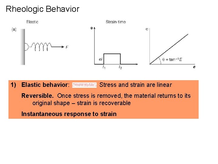 Rheology two basic relationships between stress and strain