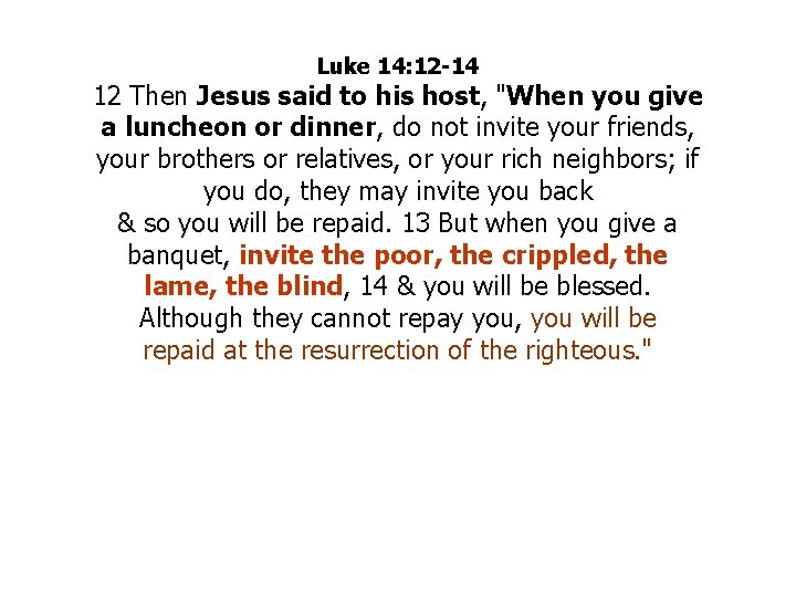 Lessons from Feasts Banquets Luke 14 1 24