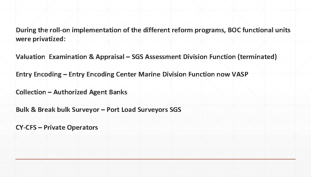 POWER POINT PRESENTATION A HISTORICAL BACKGROUND OF BOC