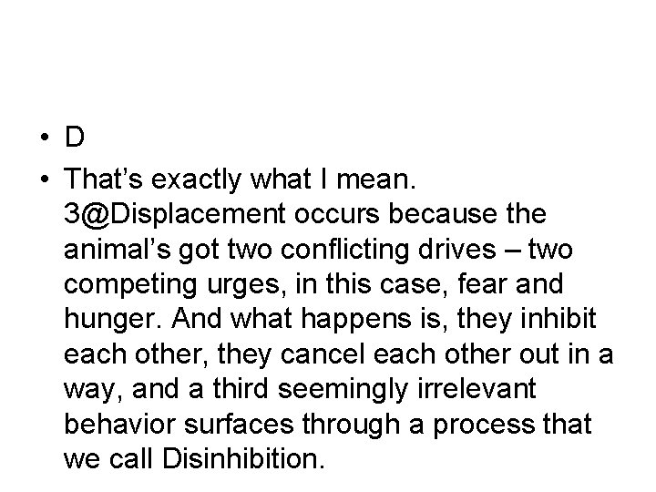 lecture Biology TPO 4 1 Displacement Biology Glossary