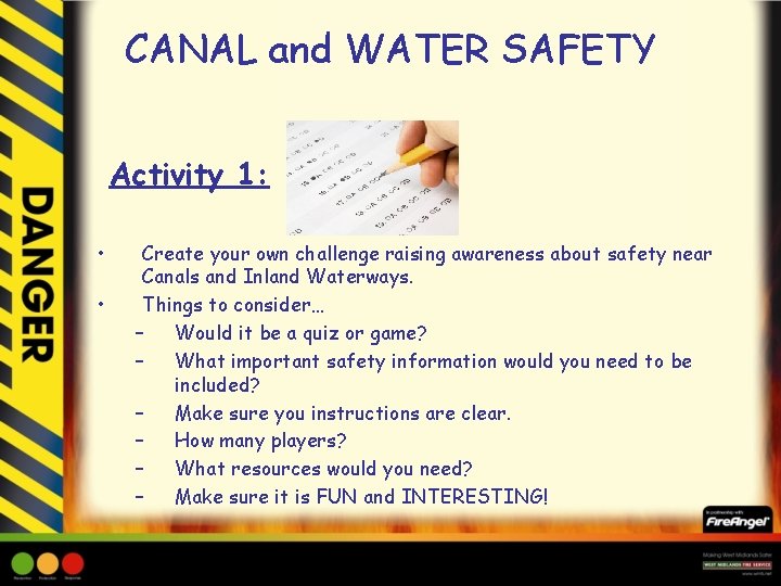 CANAL and WATER SAFETY CANAL and WATER SAFETY