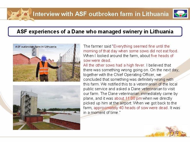 African Swine Fever ASF Prevention Training Korea Pork