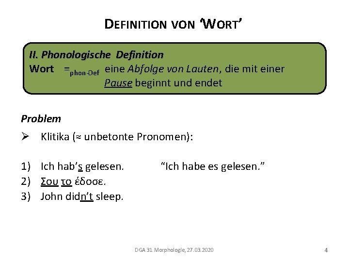 DGA 31 MORPHOLOGIE 17 Mrz 2020 Winfried Lechner
