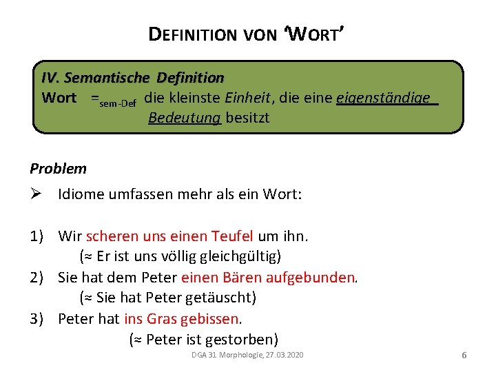 DGA 31 MORPHOLOGIE 17 Mrz 2020 Winfried Lechner