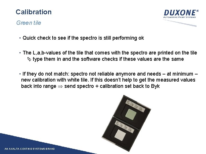 COLOUR DETECTOR TRAINING AN AXALTA COATING SYSTEMS BRAND