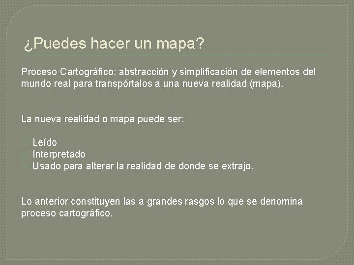 Principios de Mapeo y Tipos de Aplicaciones Clase