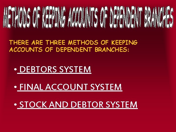 WHAT IS BRANCH The aim of every business