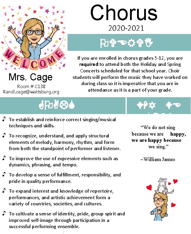 Chorus 2020 2021 OVERVI EW If you are