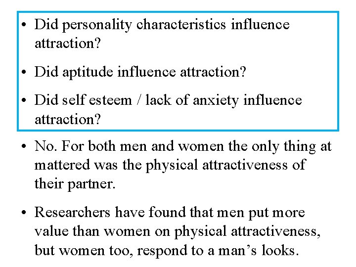 Formation of Relationships Interpersonal attraction Starter With a