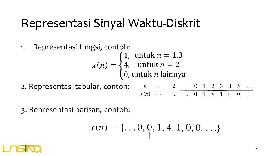 Pengolahan Sinyal Digital Sinyal dan Sistem WaktuDiskrit 1