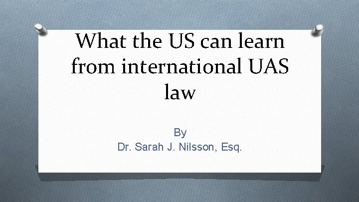 What the US can learn from international UAS