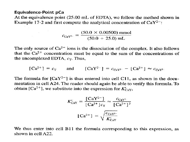 Ch 17 Complexation reactions and titrations A The