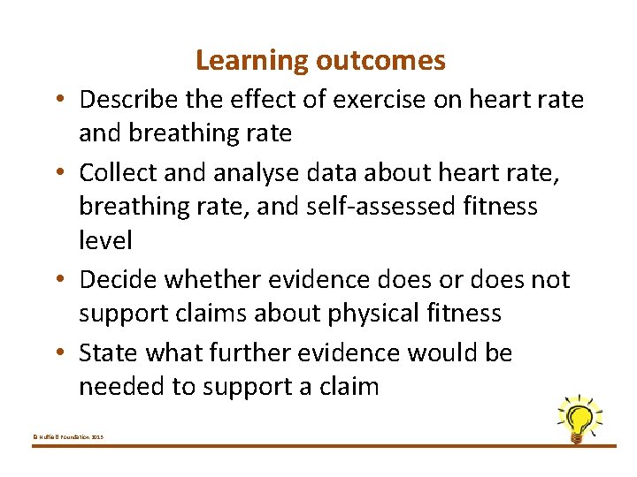 Practical Work for Learning Heart rate breathing rate